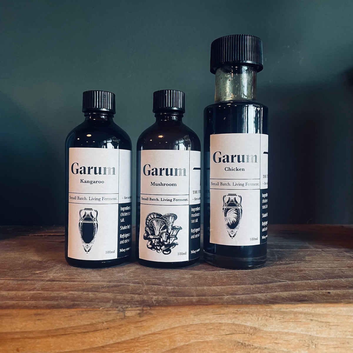 Garum - Kangaroo, Mushroom, Chicken fermented sauce